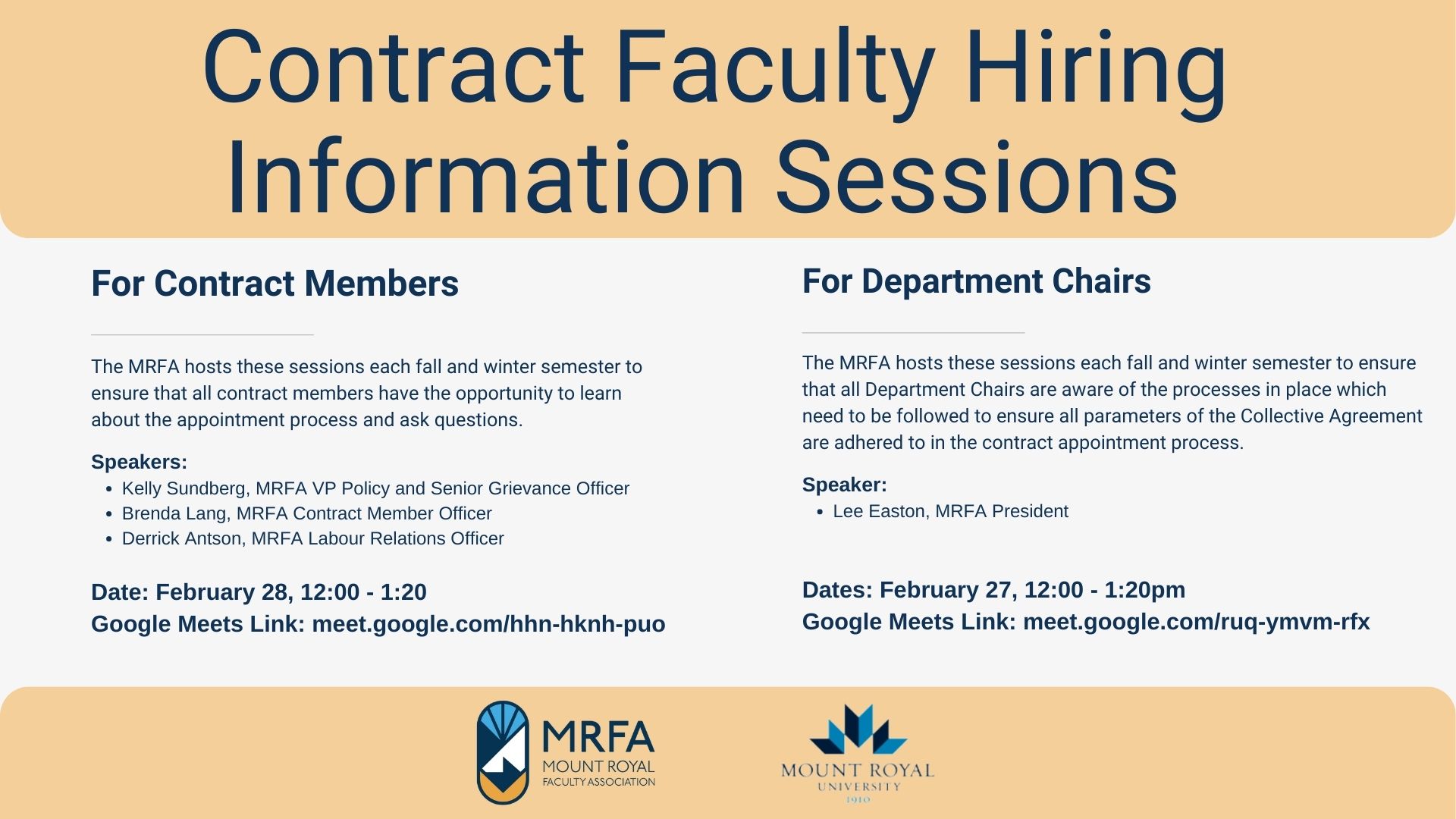 1 – Mount Royal Faculty Association